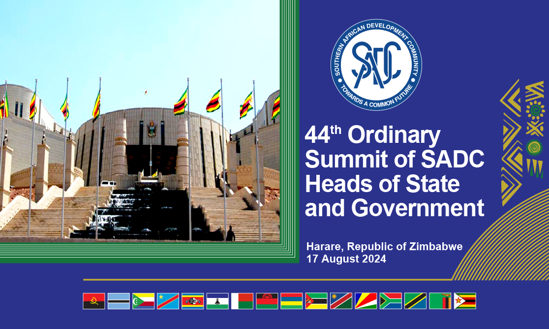 SADC to hold 44th Summit of Heads of State and Government in Harare, Republic of Zimbabwe on 17 ...
